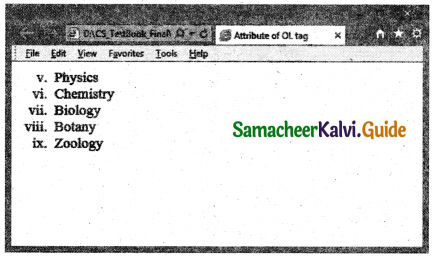 Samacheer Kalvi 11th Computer Applications Guide Chapter 11 HTML – Formatting Text, Creating ...