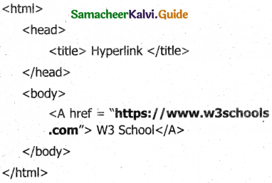 Samacheer Kalvi 11th Computer Applications Guide Chapter 11 HTML – Formatting Text, Creating ...