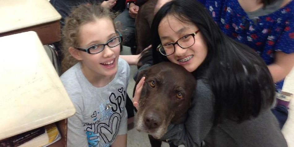 Last week: Coco and the students at the Robert E. Melican Middle School ...