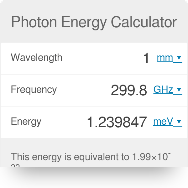 Photon Energy Level Equation - Tessshebaylo