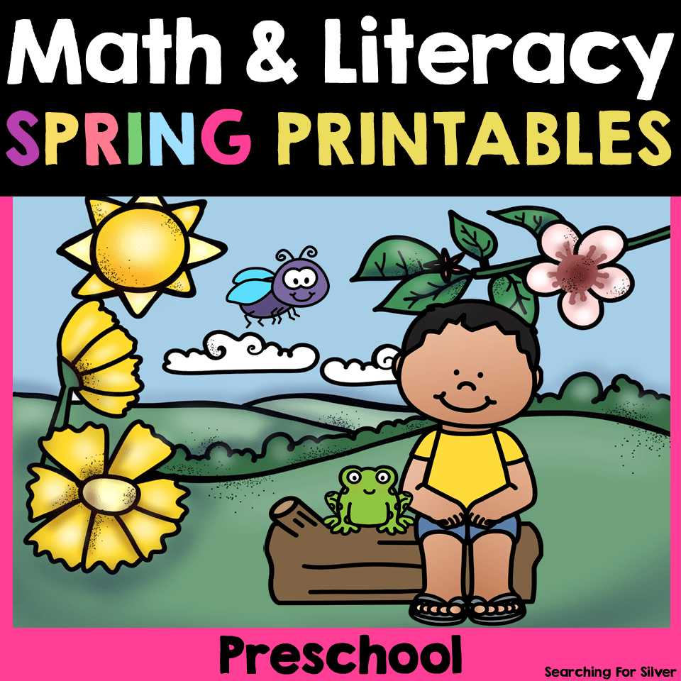 Spring Math & Literacy {Preschool} - Searching For Silver