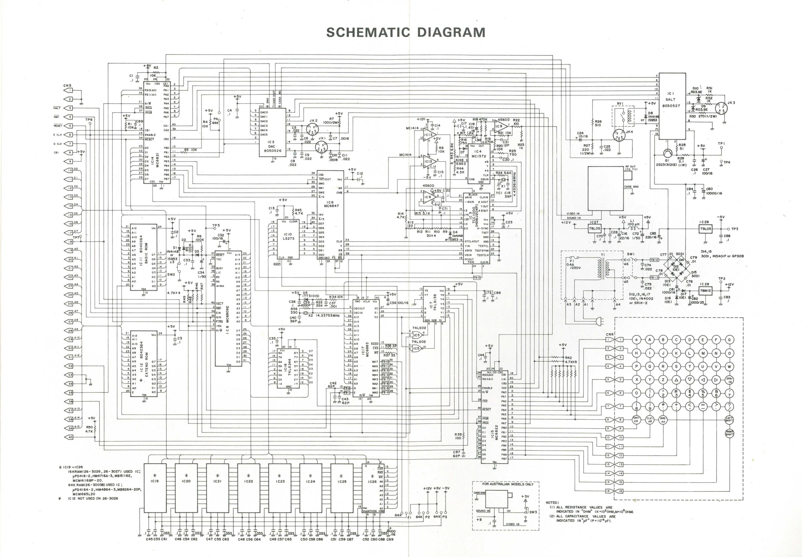 Color Computer 2 Schematic (PAL version) – securepairs.org