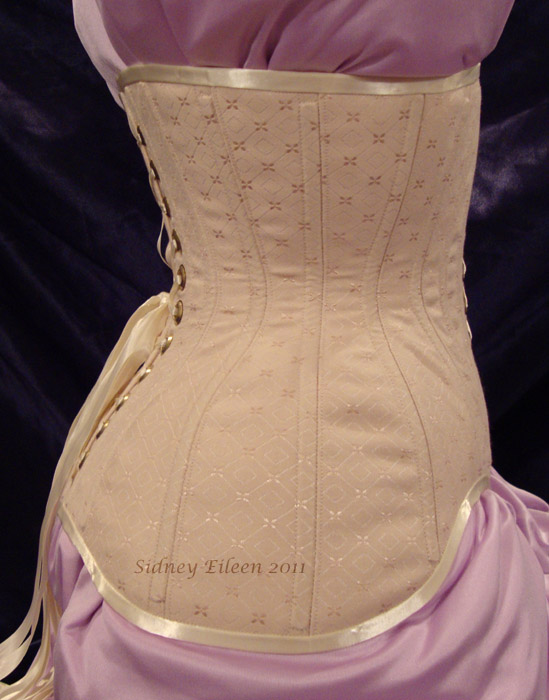 Diamond Brocade Coutil Tight Lacing Corset - By Sidney Eileen
