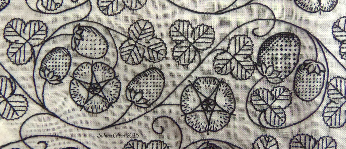Elizabethan Blackwork Forehead Cloth - By Sidney Eileen