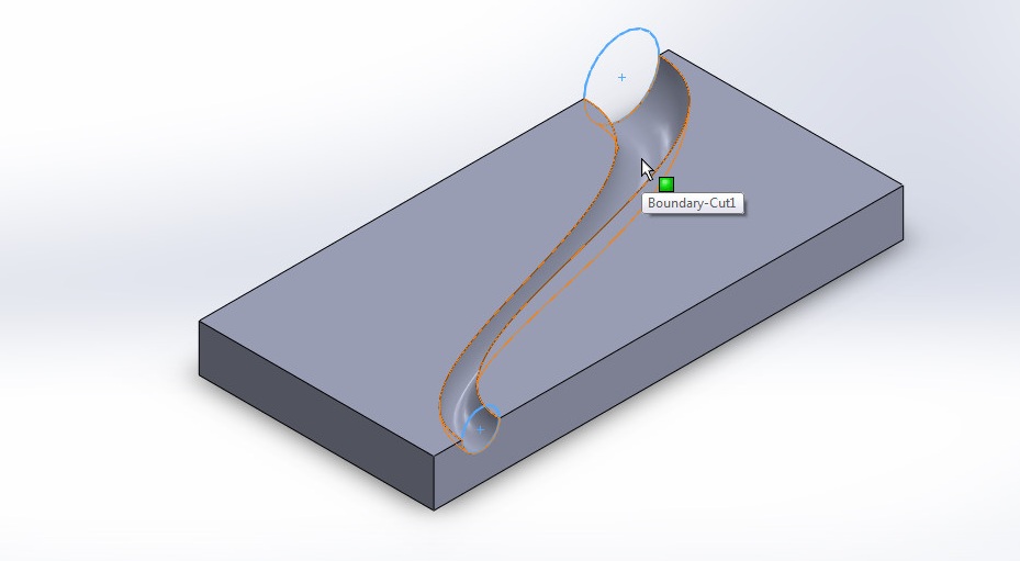 How To Use Solidworks Boundary Cut Feature Tool Cad Tutorial