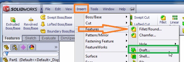 How to Use SolidWorks Draft Features Tool in SolidWorks CAD