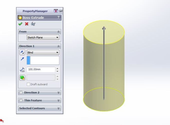 SolidWorks Exercises for Creating 3D Cylinder and Cone Tutorial