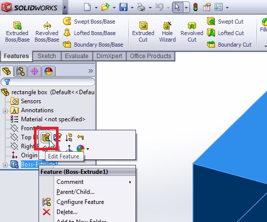 How To Use Solidworks Extrude Boss Feature Tutorial For Beginners