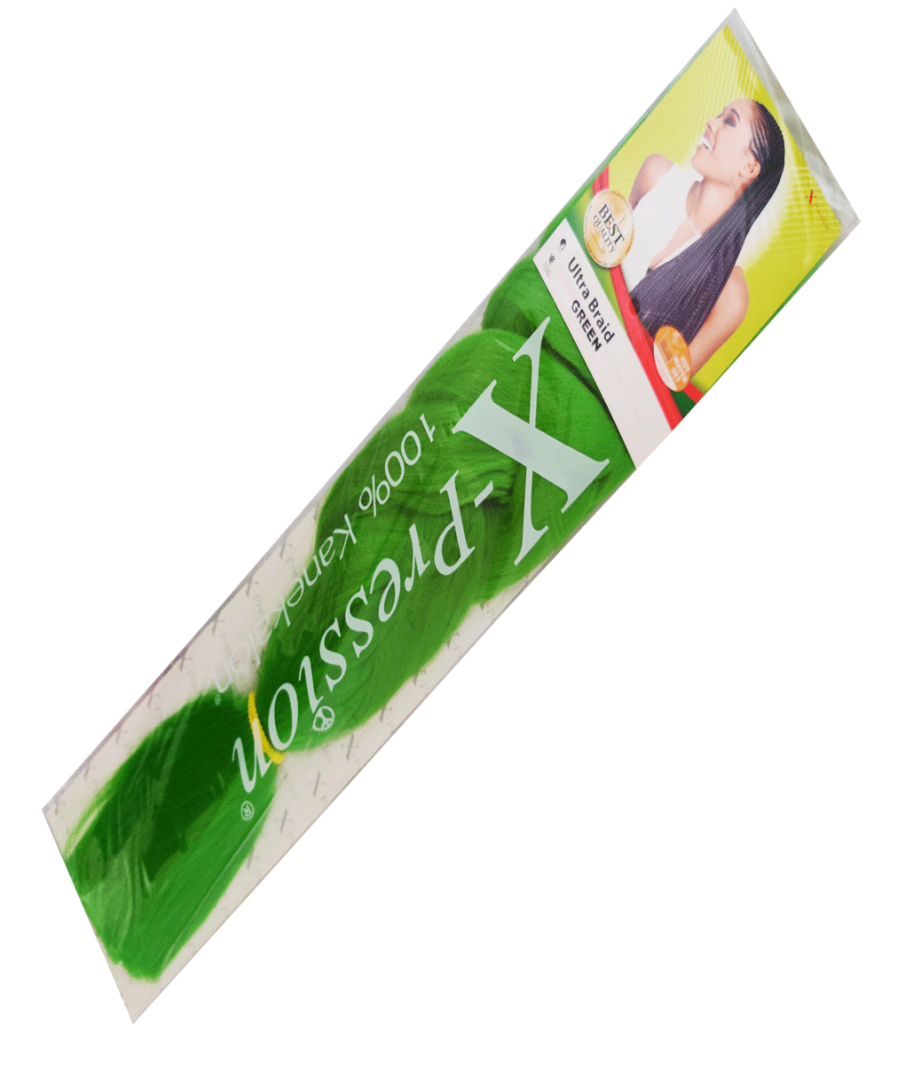 X-Pression Hair Ultra Braid Green | Spice Town - Online Grocery Store