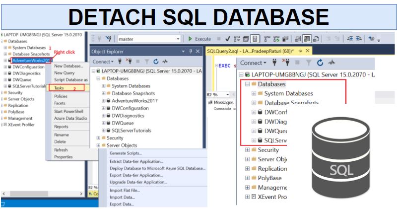SQL Detach Database - SQL BI Tutorials