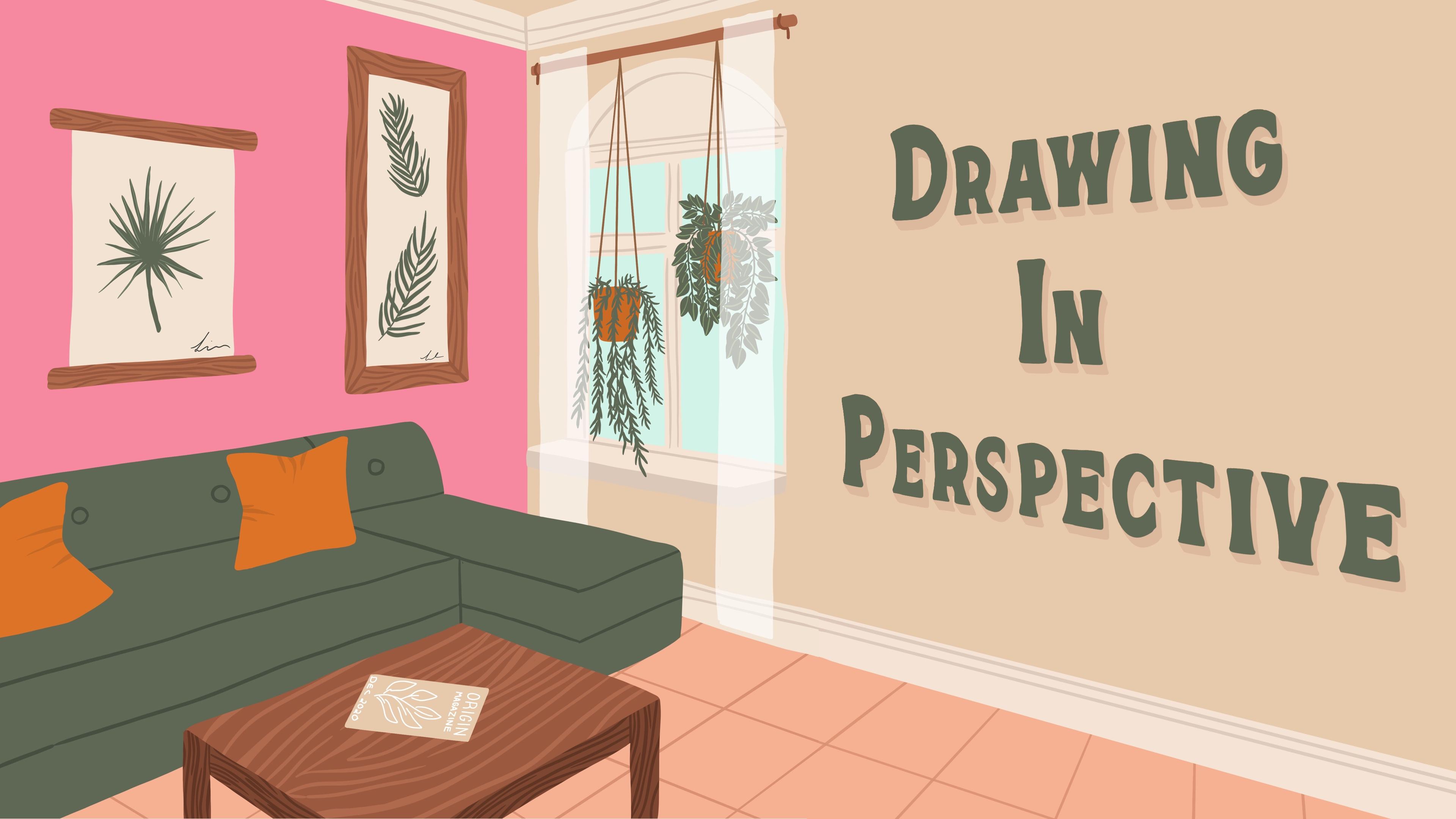 How To Draw A Sofa In Two Point Perspective | Baci Living Room