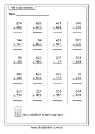 Add Three Numbers 1 Worksheet Free Printable Adding Three Numbers Add 
