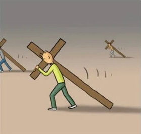 Carry Your Cross Cartoon – stevecorn.com