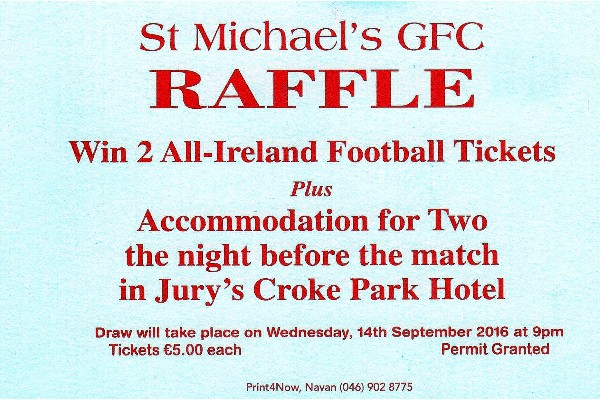 St. Michaels GFC ALL IRELAND TICKET RAFFLE