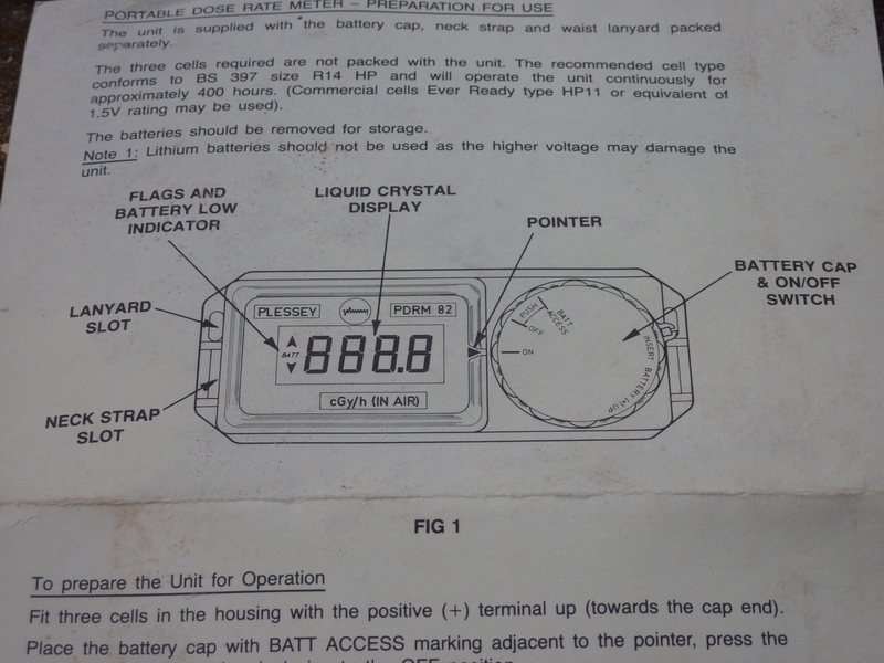 Sync_below - Plessey Controls PDRM82 Portable Dose Rate Meter/Geiger ...