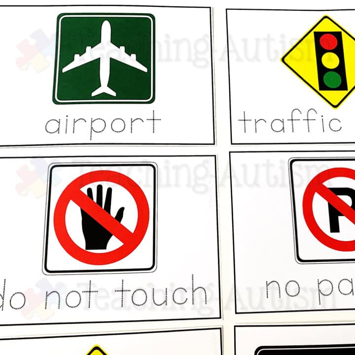 Safety Signs in the Community Task Box - Teaching Autism