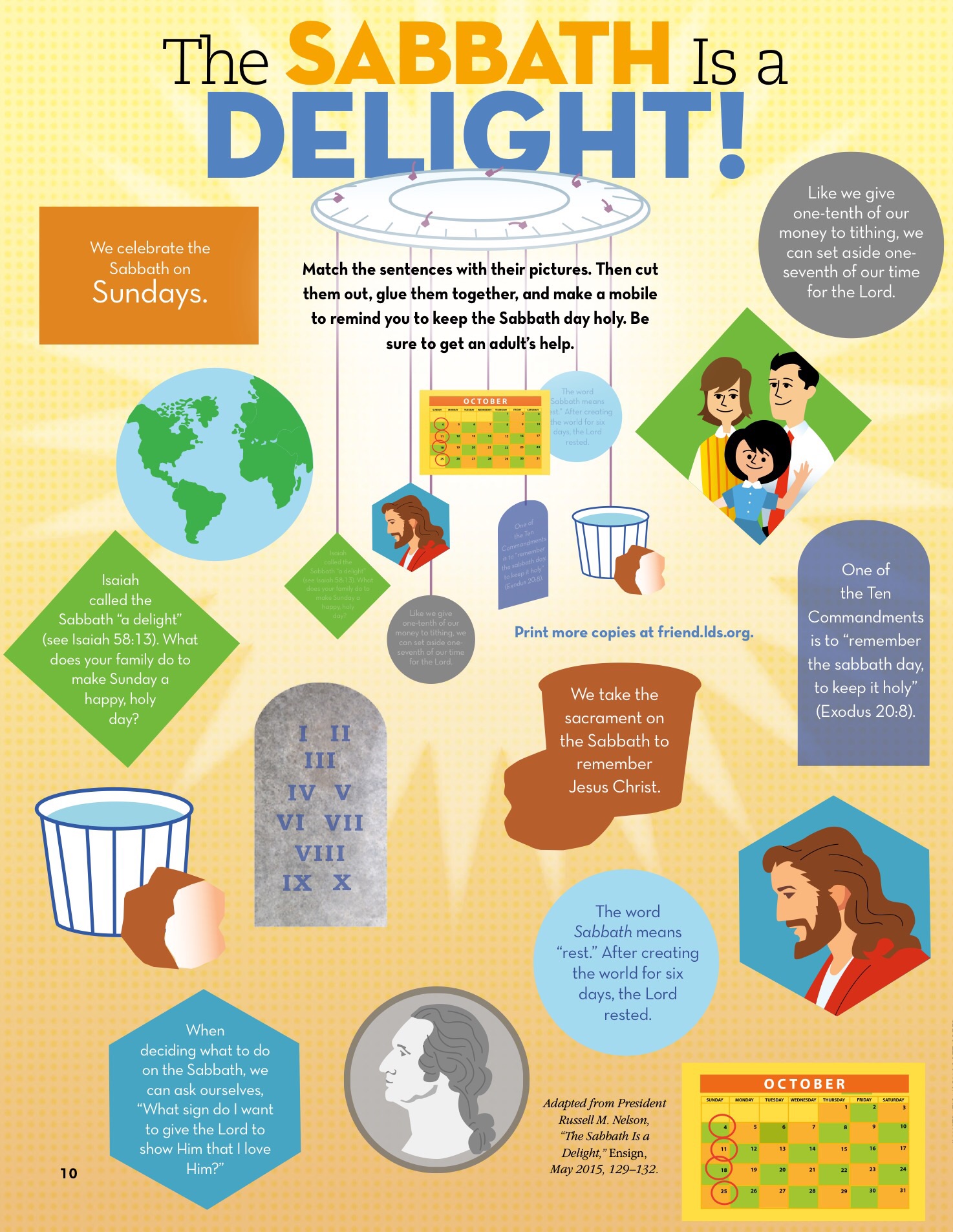 Sabbath Day: Activities & Games - Teaching Children the Gospel