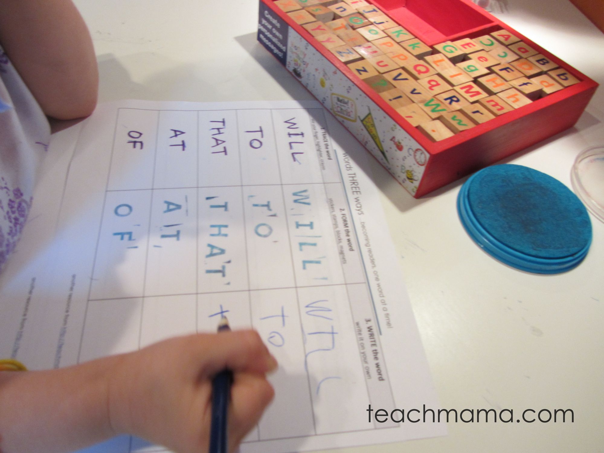 words 3 ways: learning sight words for kindergarten