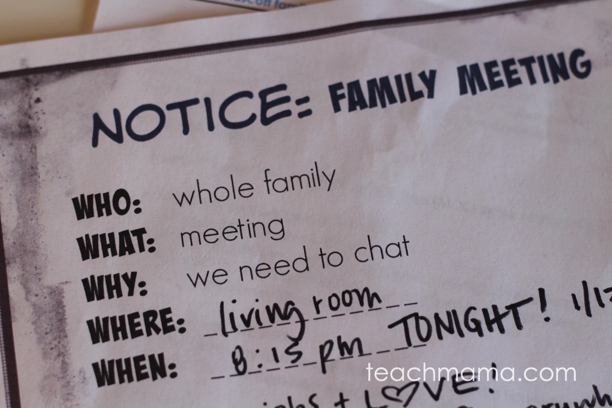 how to have a family meeting: what works for us - Teach Mama