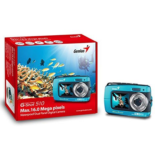 Genius Dual Screen Waterproof 16 MP Action Sports Camera/Camcorder ...