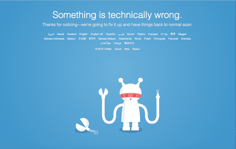 Twitter has been down for over an hour and the company has acknowledged it