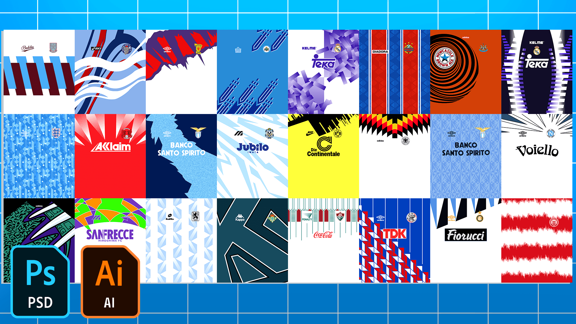 FREE Football/Soccer Jersey Patterns Pack 2 - Template FC