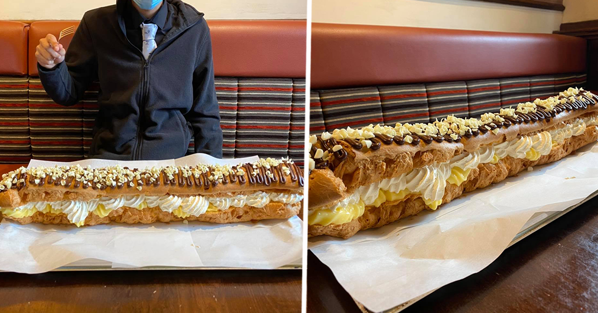 This Yorkshire Pub Is Selling A Giant Eclair - And It Looks Fantastic ...