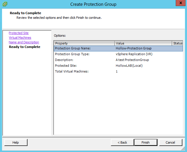 SRM 5.5 Protection Groups