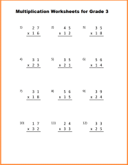 Printable Multiplication Worksheets For Grade 3 Pdf With Pictures 21 