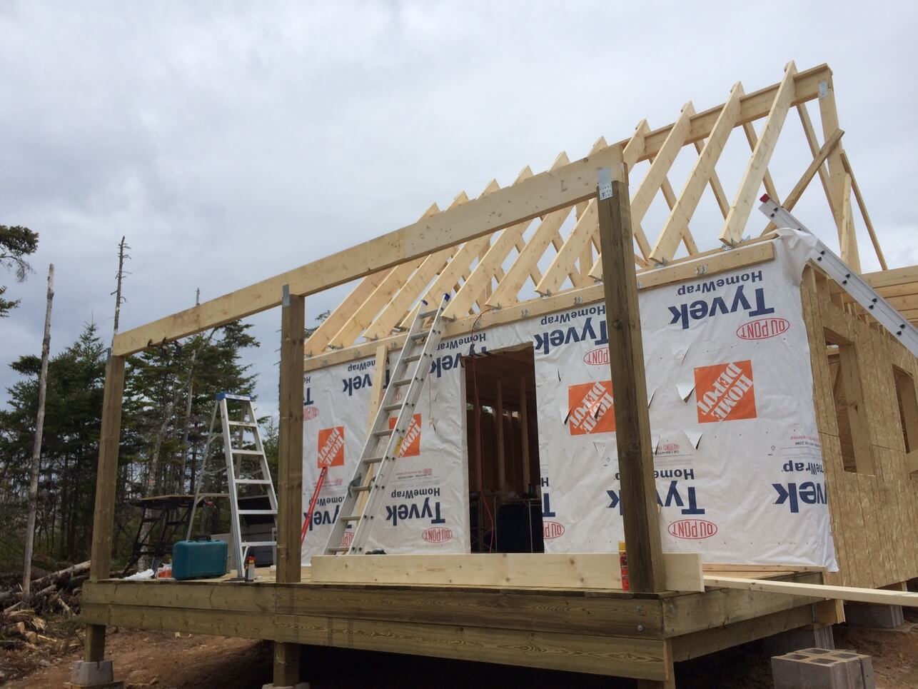 Building The Perfect Rafter Part III: The Front Deck Header & Ceiling ...