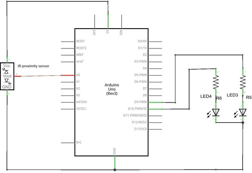Proximity Sensor Schematic Diagram