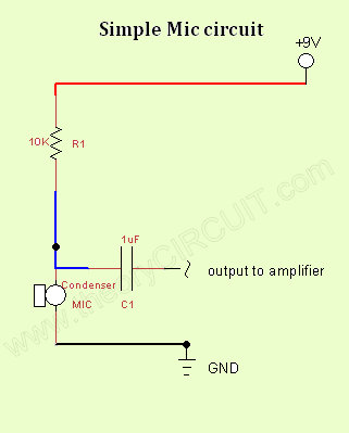 Microphone Amplifier Circuit Diagram Using Transistor