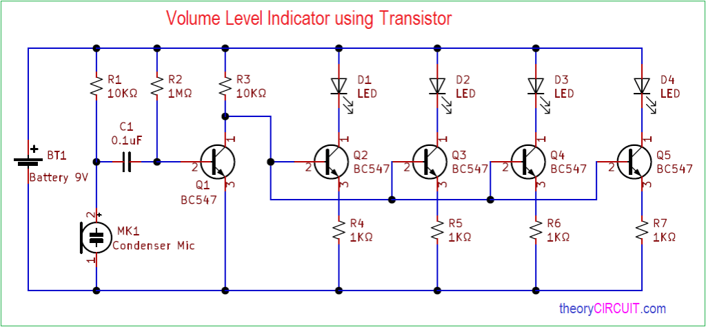 Microphone Amplifier Circuit Diagram Using Transistor