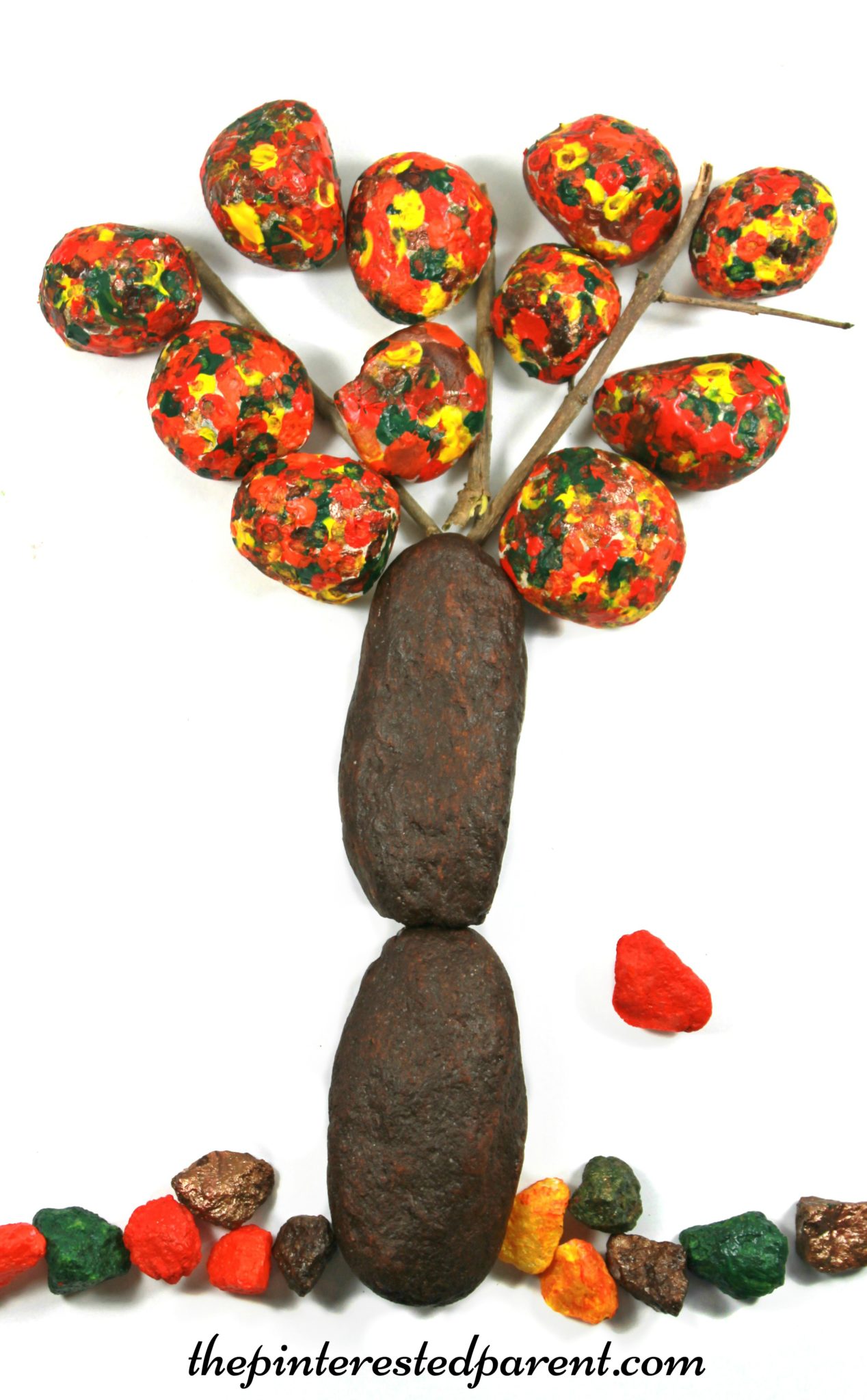 Painted Rock Autumn Trees – The Pinterested Parent