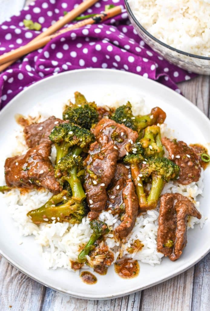 Slow Cooker Beef & Broccoli - The Quicker Kitchen
