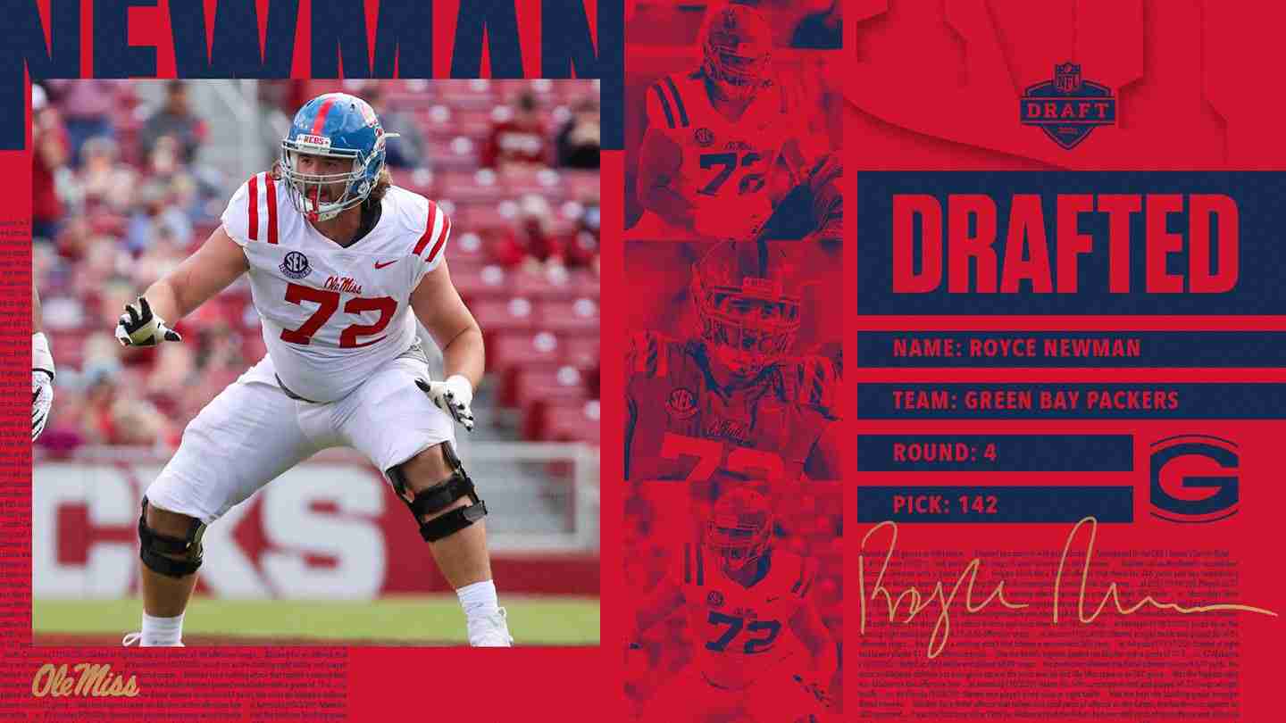 Packers Select Ole Miss OL Royce Newman in Fourth Round of NFL Draft ...