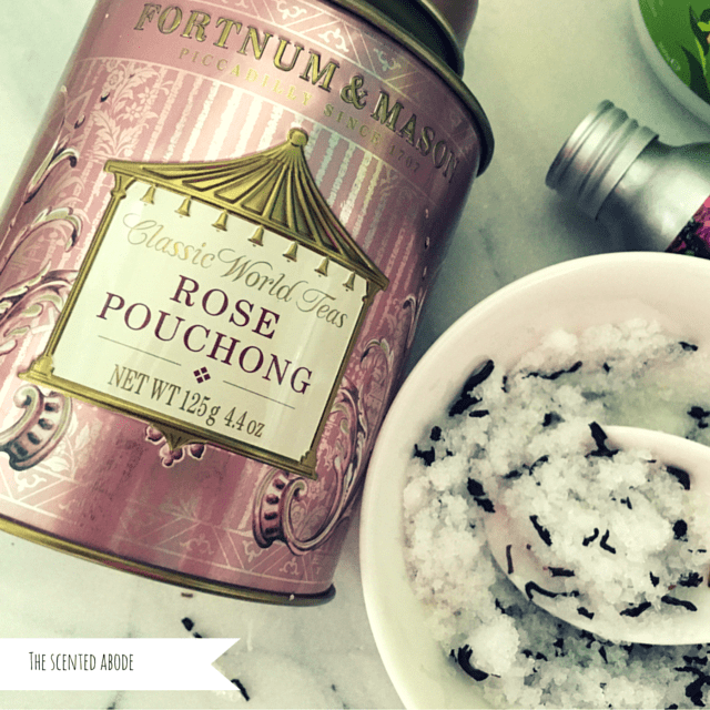 Rose Pouchong Tea and Conconut body scrub - The scented abode