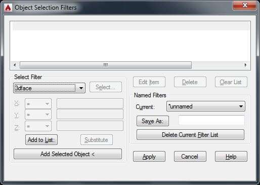 Making Selection Filter In Autocad Using Filter Command
