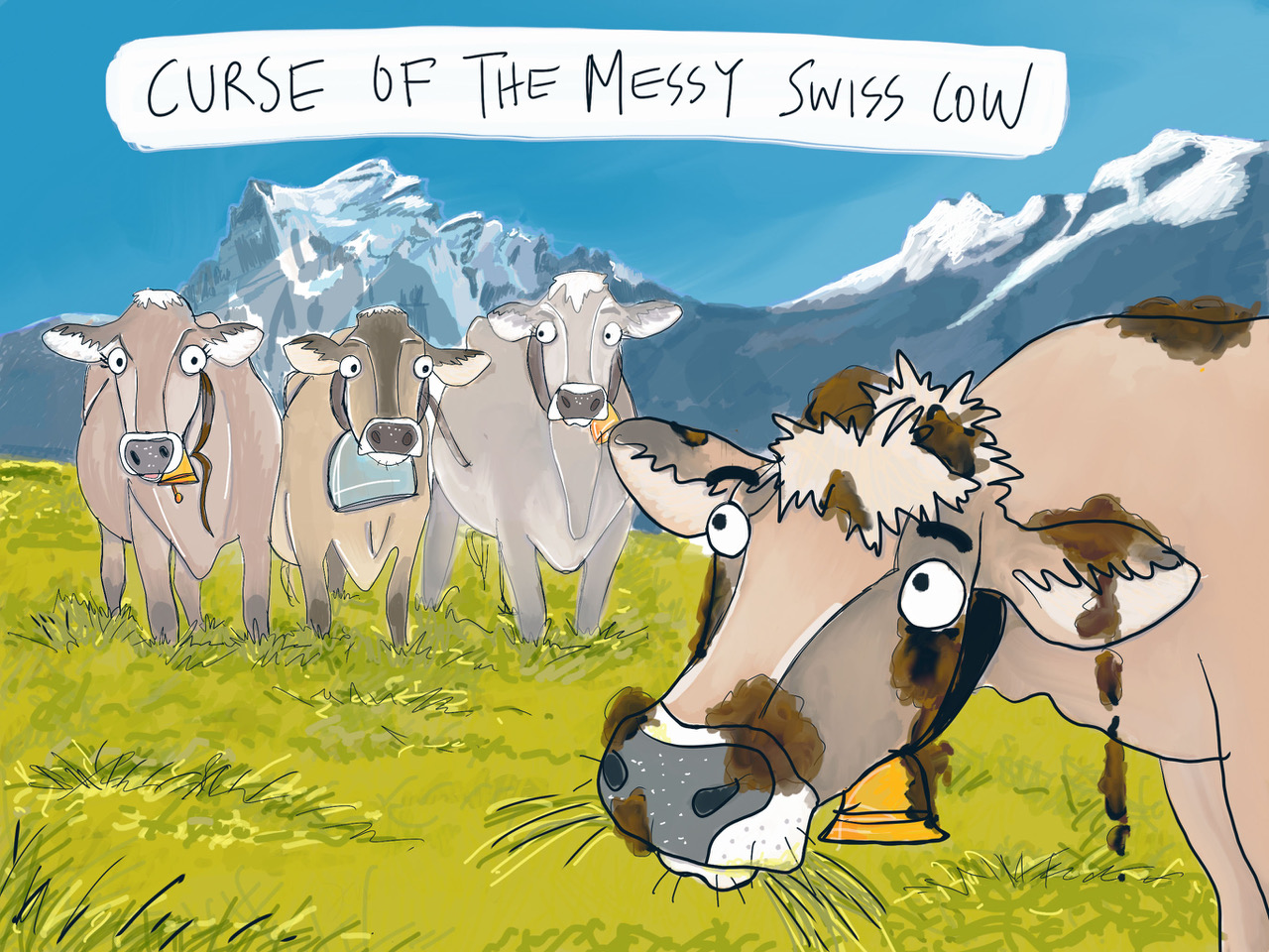 A Mark on the Wall: Curse of the Messy Swiss Cow | The Woolf