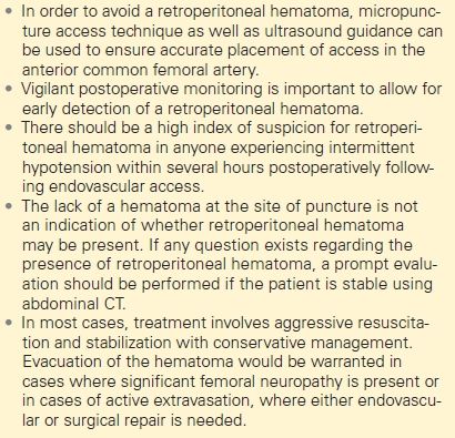 Retroperitoneal Hematoma after Angiogram | Thoracic Key
