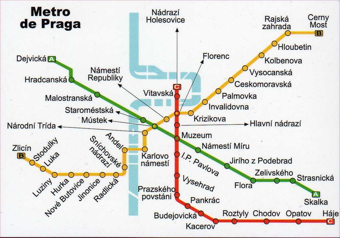 Metro de Praga horario, precio, líneas e info útil para ir en metro en Praga
