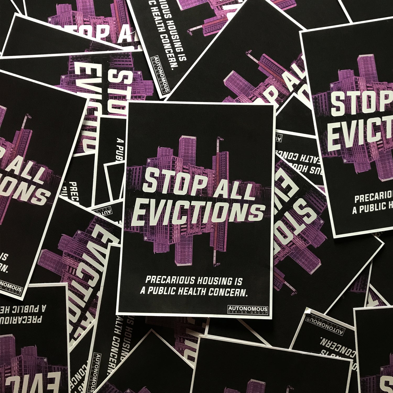 Stickers, Labels & Tags Paper Anti-capitalist stickers Housing rights ...