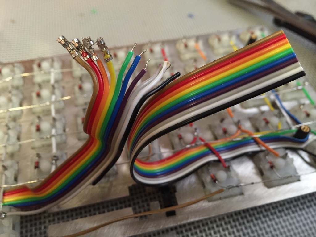 Hand-wiring a keyboard - off on a tangent