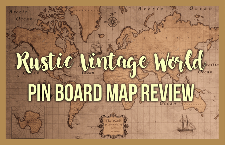 Conquest Maps Review: Rustic Vintage Pinboard Travel Map