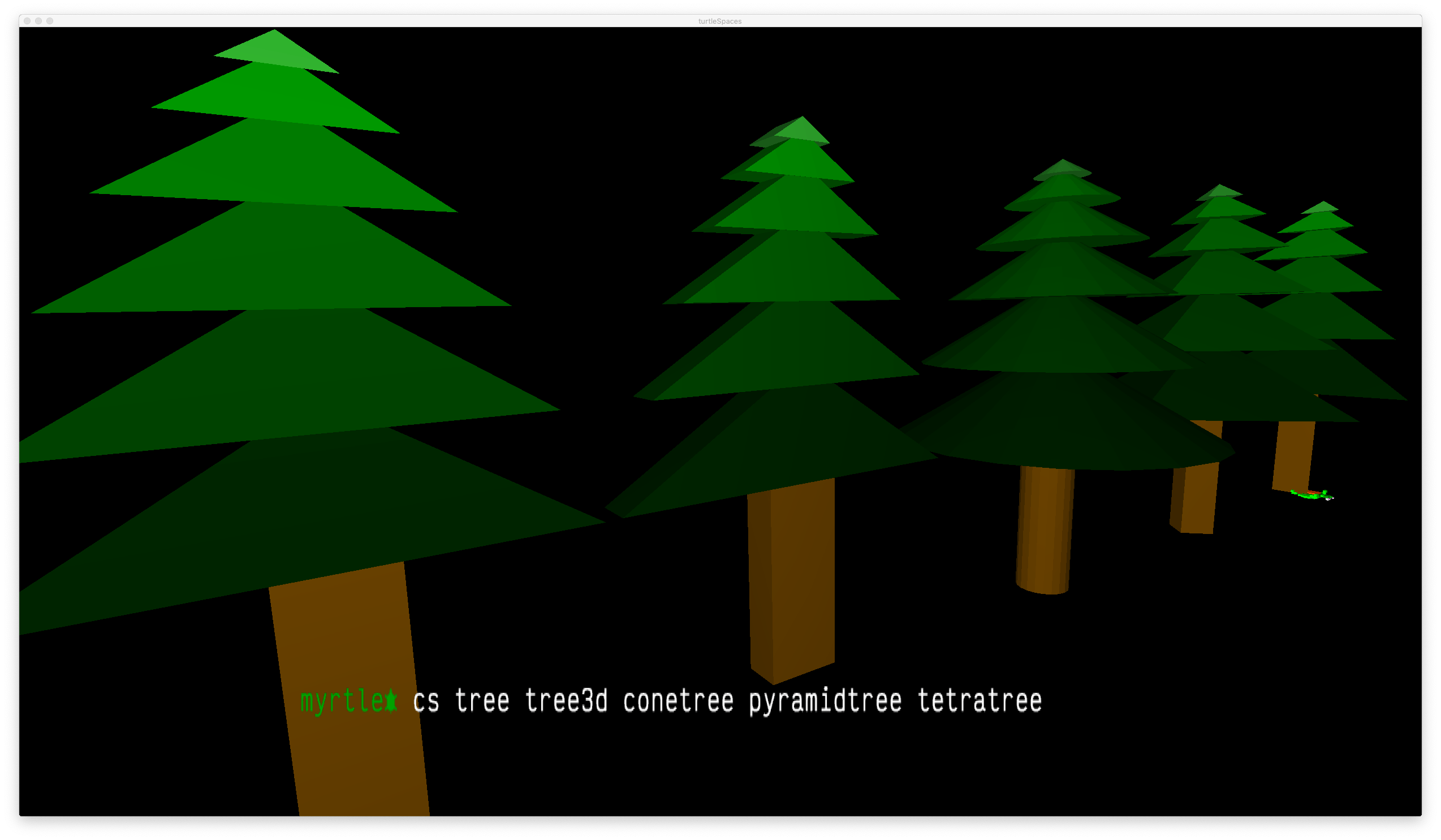Example: 3D Filled Trees - turtleSpaces