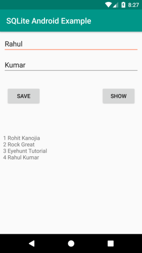 SQLite database in Android kotlin example tutorial - EyeHunts