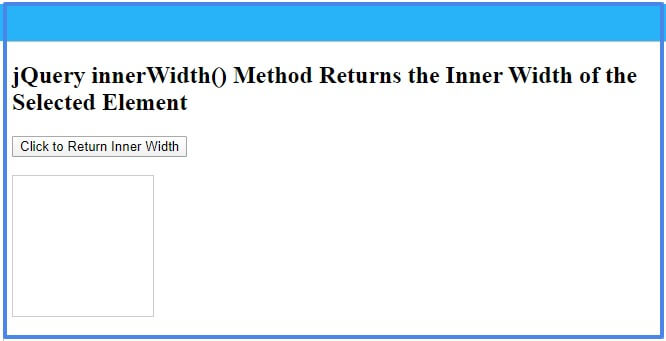 jQuery innerWidth() Method: Return or Set Inner Width