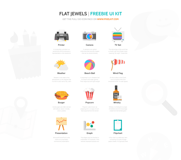 Flat Jewels: Freebie UI Kit by Pixelkit « TutorialFreakz_All kind of ...
