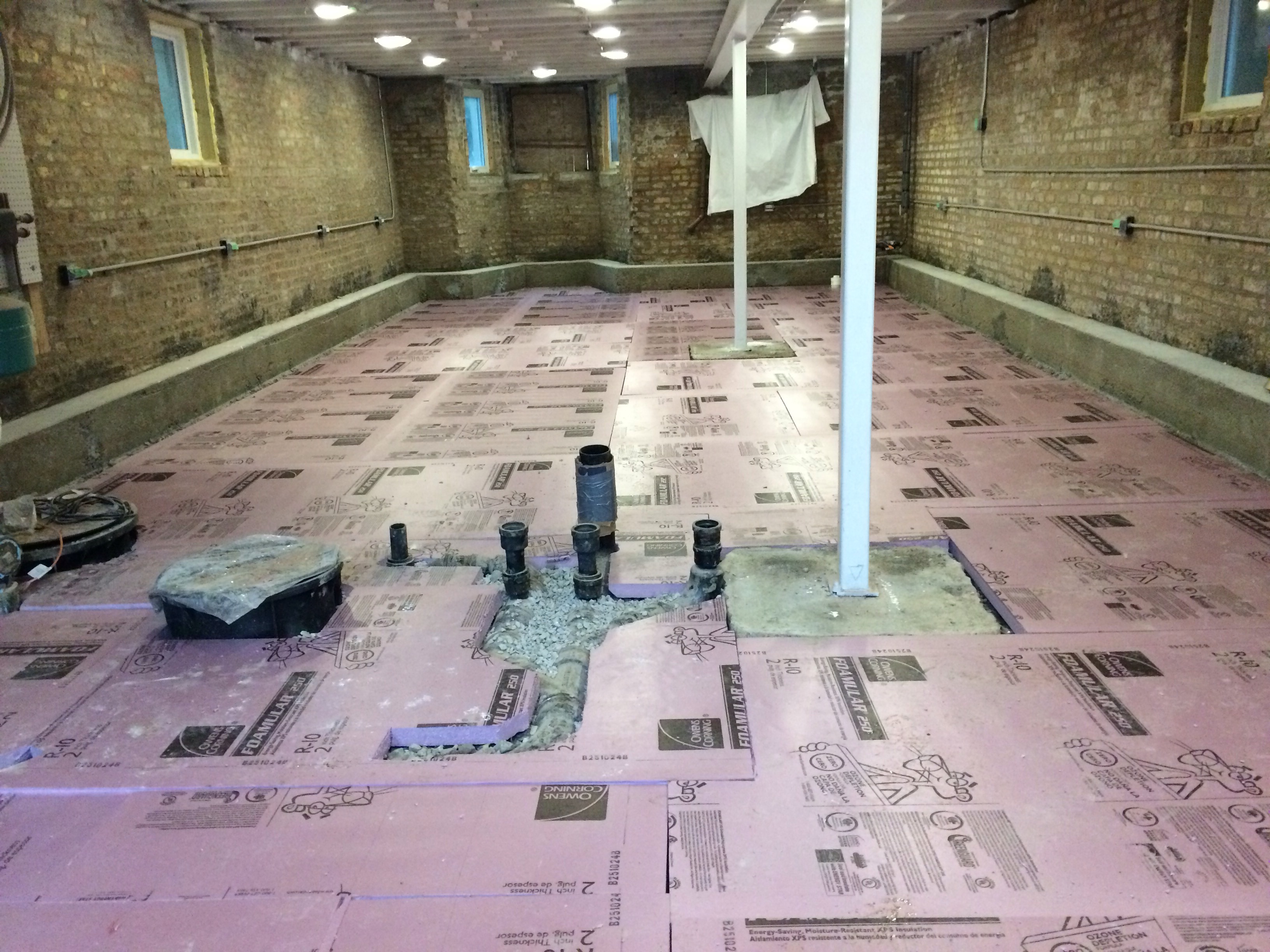 Basement Floor Prep – Stone and Insulation | Two Flat: Remade