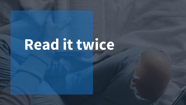 Read it twice | Tyler DeVries